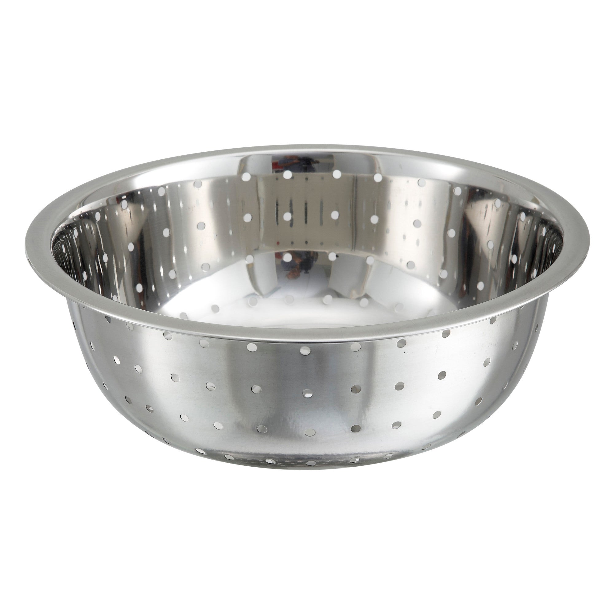 CCOD 11L 11 Diameter Stainless Steel Chinese Style Colander with 5 Winco